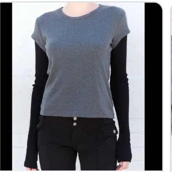 Brandy Melville | Tops | Dark Grey And Black Layered Brandy Melville ...